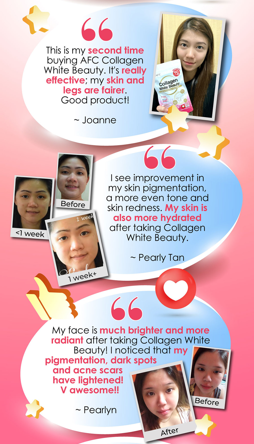 [2 Packs] AFC Collagen White Beauty with Glutathione for Skin Whitening ...