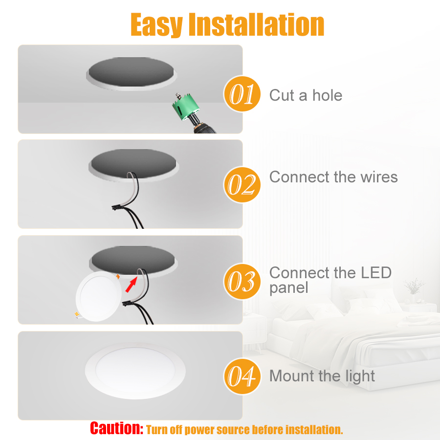 【SG STOCK】Slim LED Downlight Panel Square & Round Safety Mark Certified ...