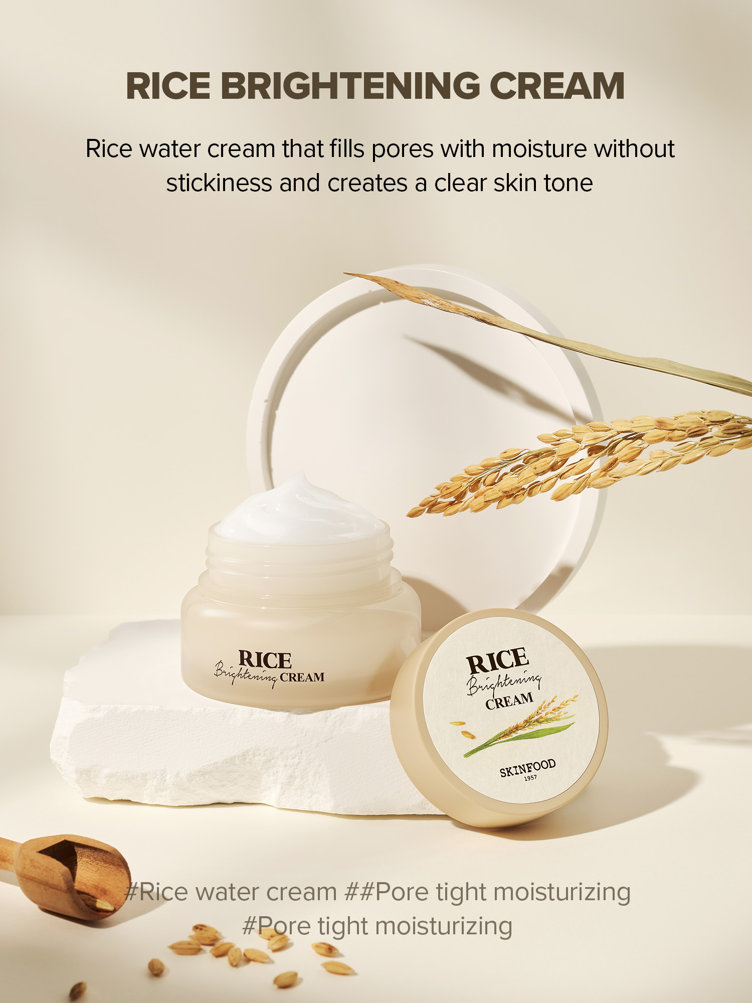 [SKINFOOD Official] Rice Brightening Cream 60ml / Radiant glow / Skin ...