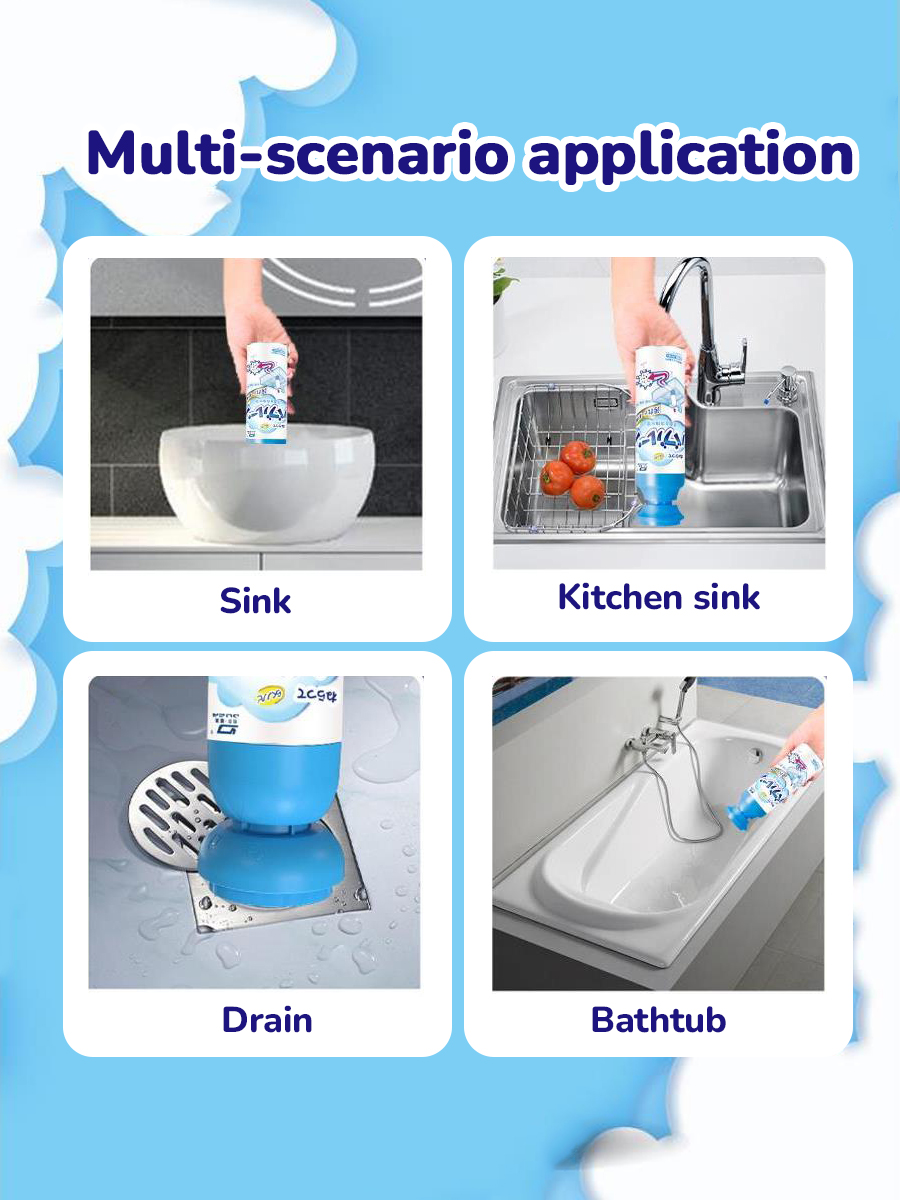 🇸🇬Sink Drain Cleaner Chemical for Kitchen Toilet Pipe Dredging Clear ...