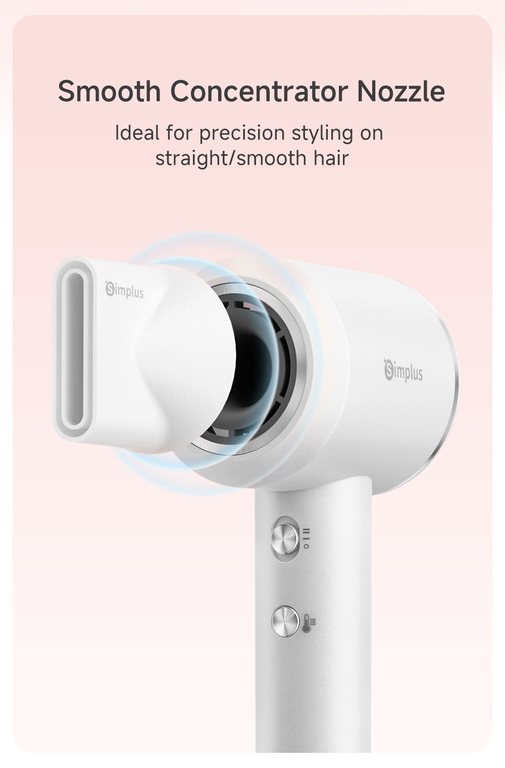 Simplus Ultra High Speed Hair Dryer 63.3M/S Airflow 110000Rpm 1400W 400 ...