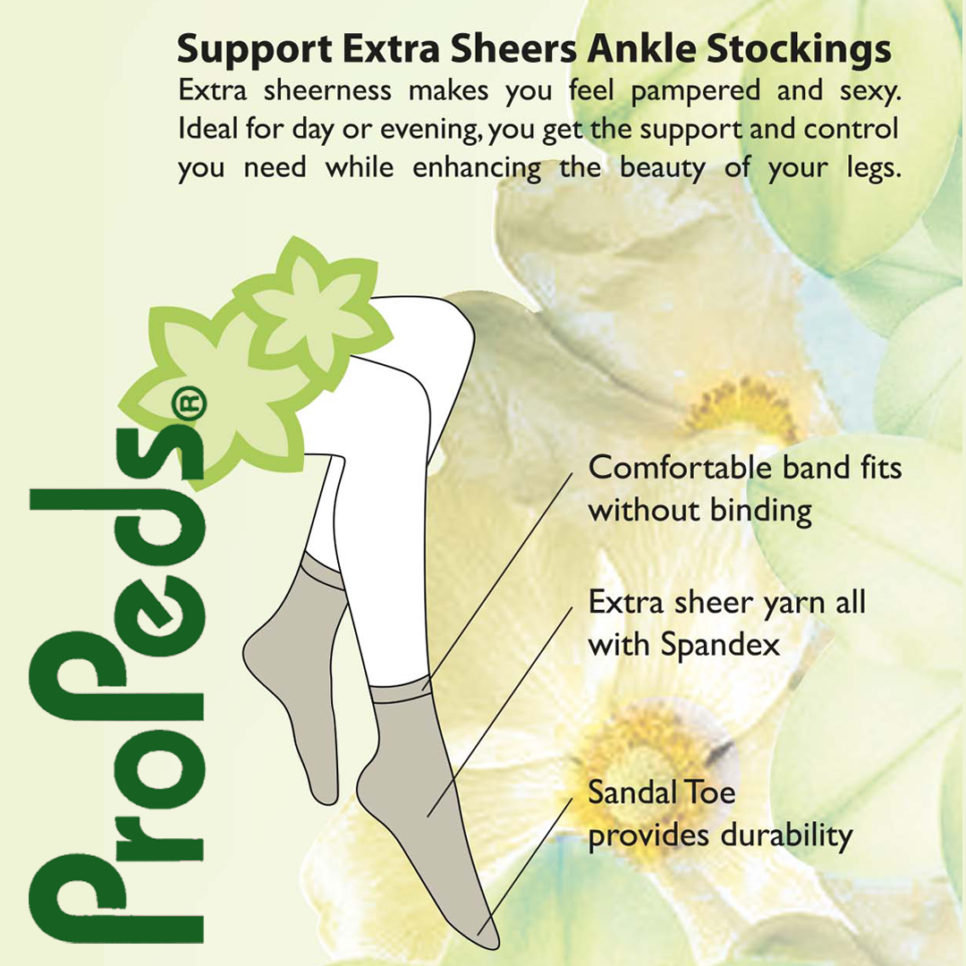 Propeds[SG SELLER]Support Extra Sheer Ankle Stockings Leg Reinforced ...