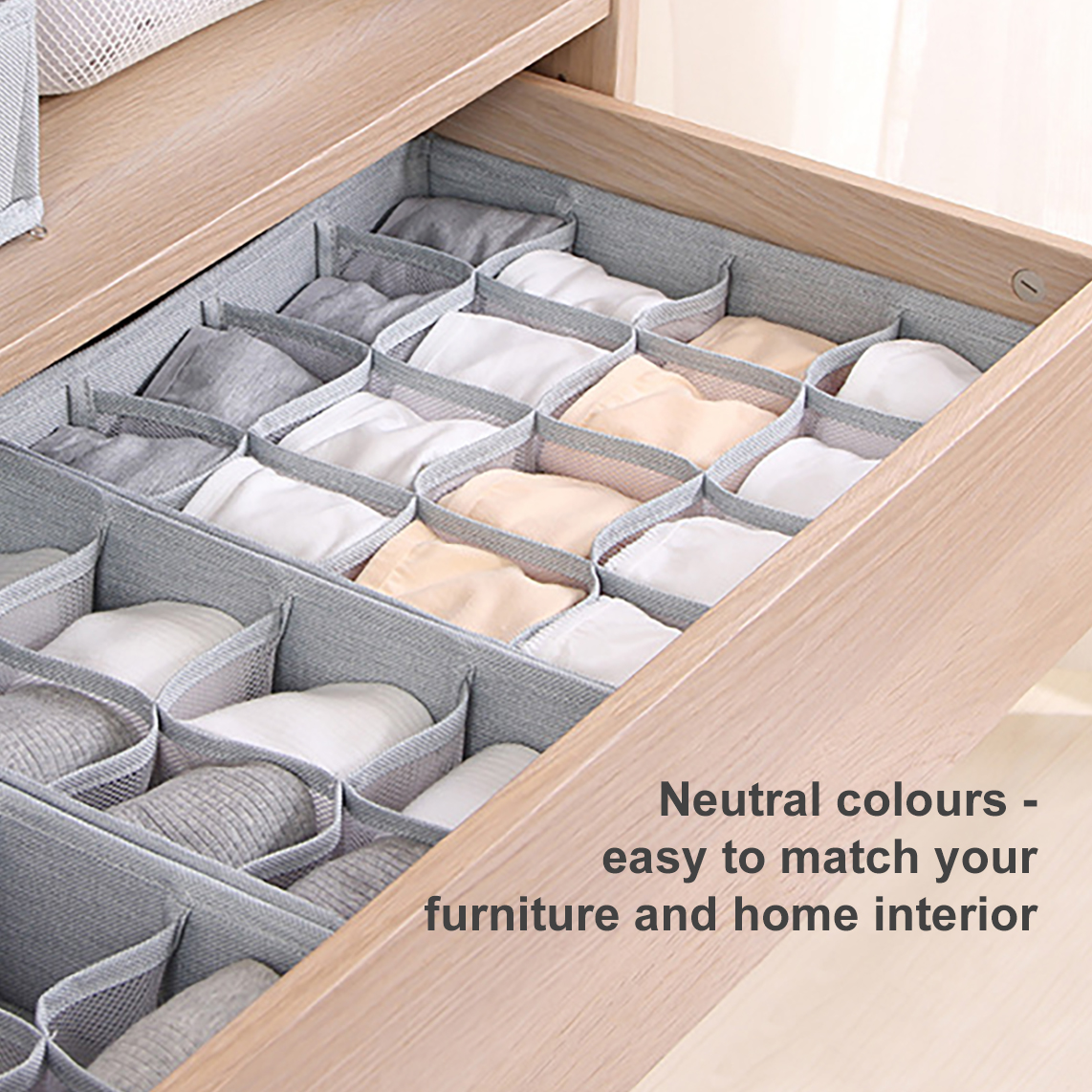 [PURE SERIES] Minimalist Style Foldable Linen Drawer Organiser Clothes ...