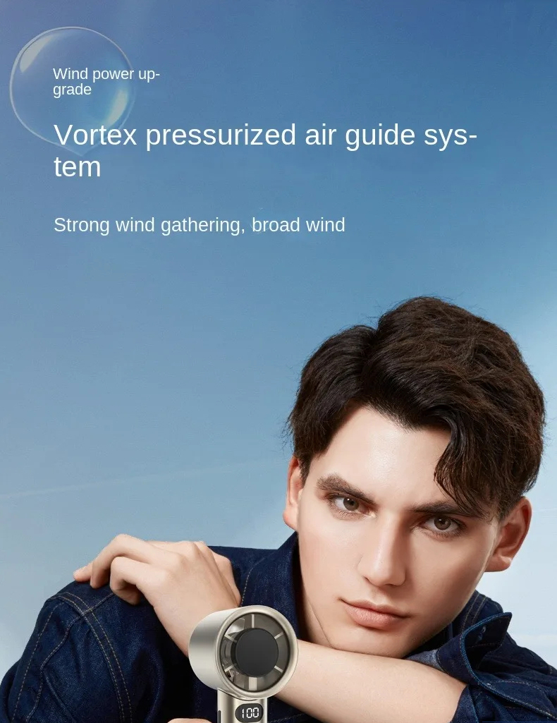 [SG] Portable Mini Jet Fan 120 Speeds Strong Wind Cooling USB Handheld ...