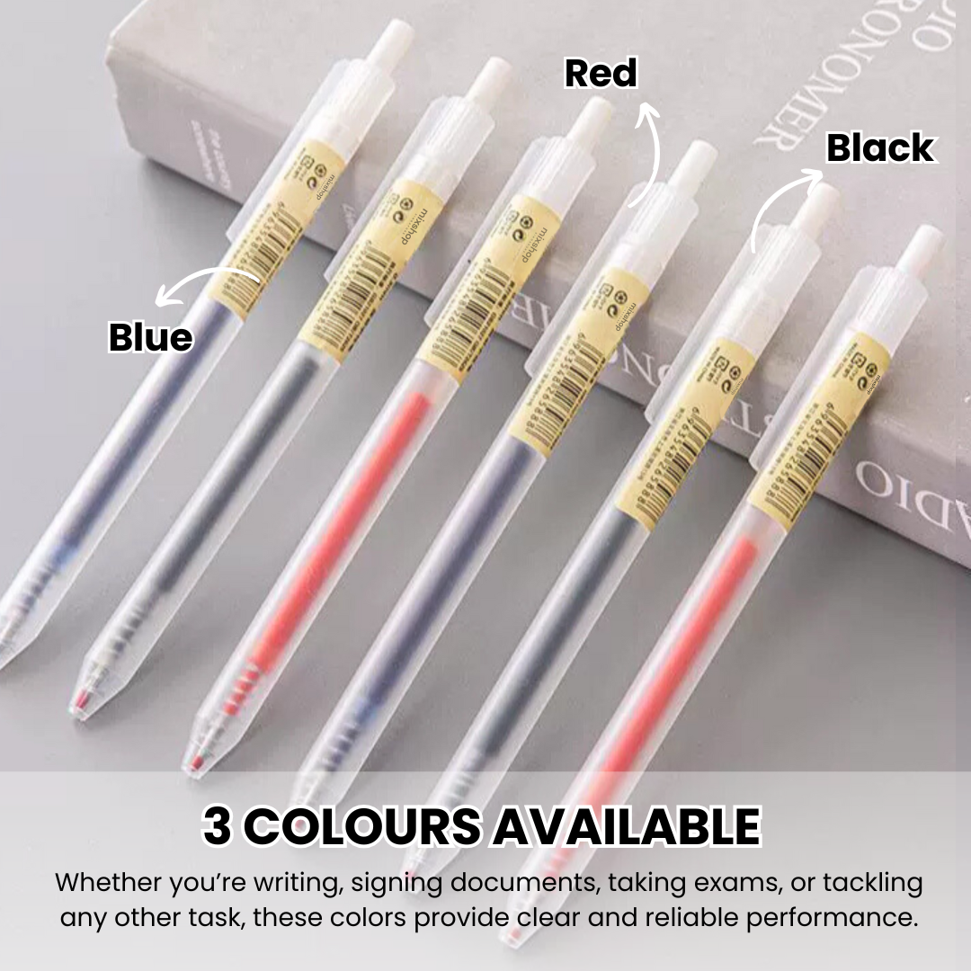 mixshop Ballpoint Gel Ink Pen 0.5mm, Gel Pen, Smooth Writing Tools ...