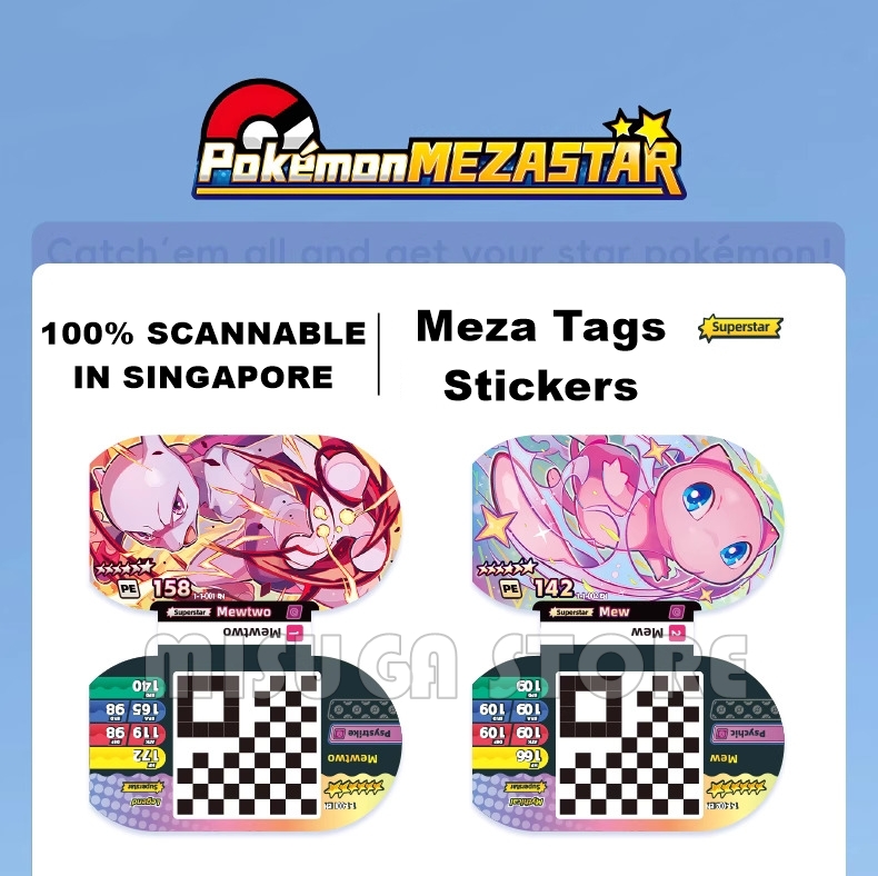 Pokemon Mezastar 100% Scannable 6-Star Stickers for Meza Tags | Shopee ...