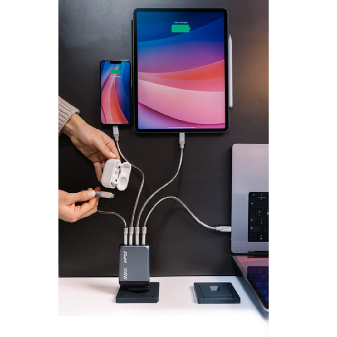 VERBATIM GAN TRAVEL CHARGER 4 PORTS 100W USBA/C (EU/UK/US) 32202 ...