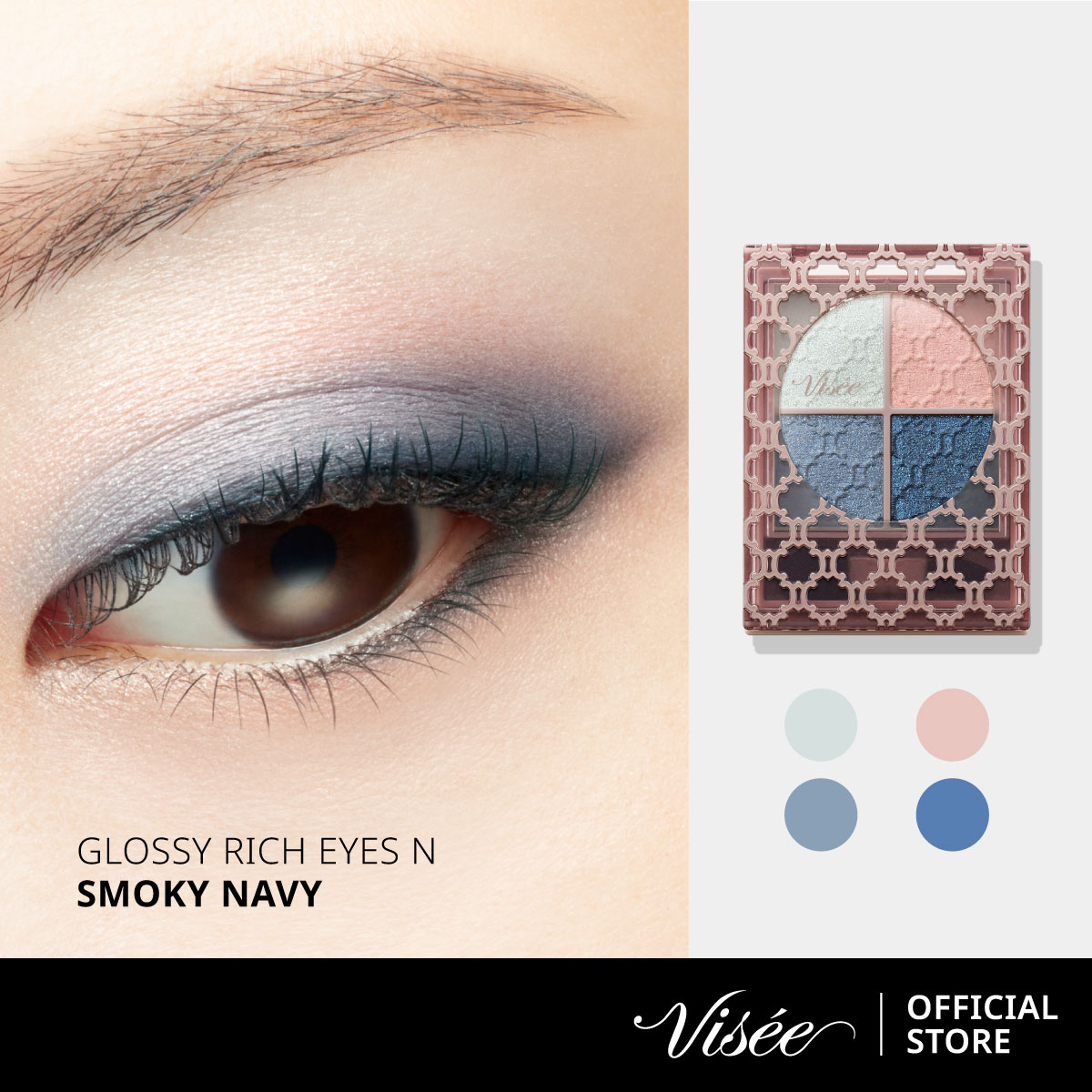 Visee Glossy Rich Eyes N | Eyeshadow Makeup | Shopee Singapore