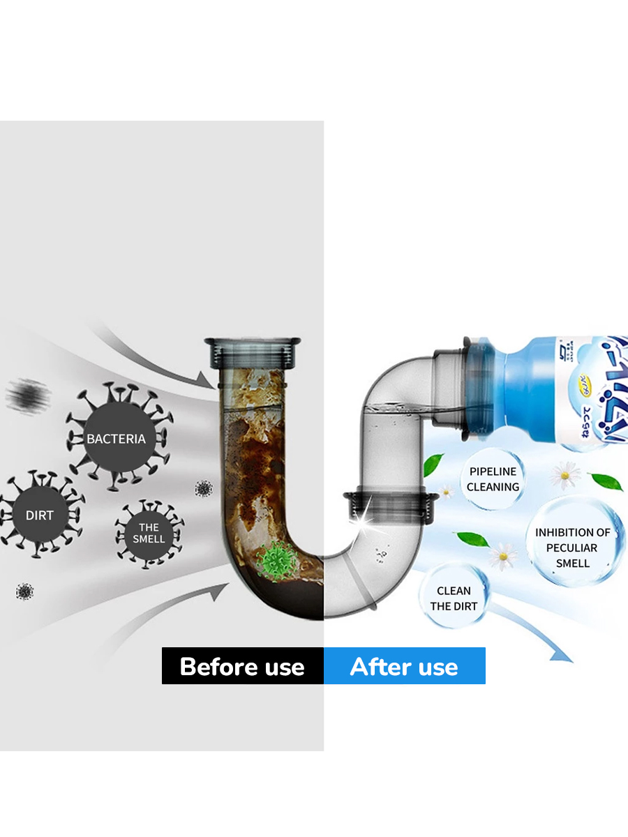 🇸🇬Sink Drain Cleaner Chemical for Kitchen Toilet Pipe Dredging Clear ...