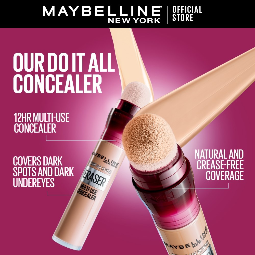 Maybelline Instant Age Rewind Concealer - Full coverage, Erase Dark ...