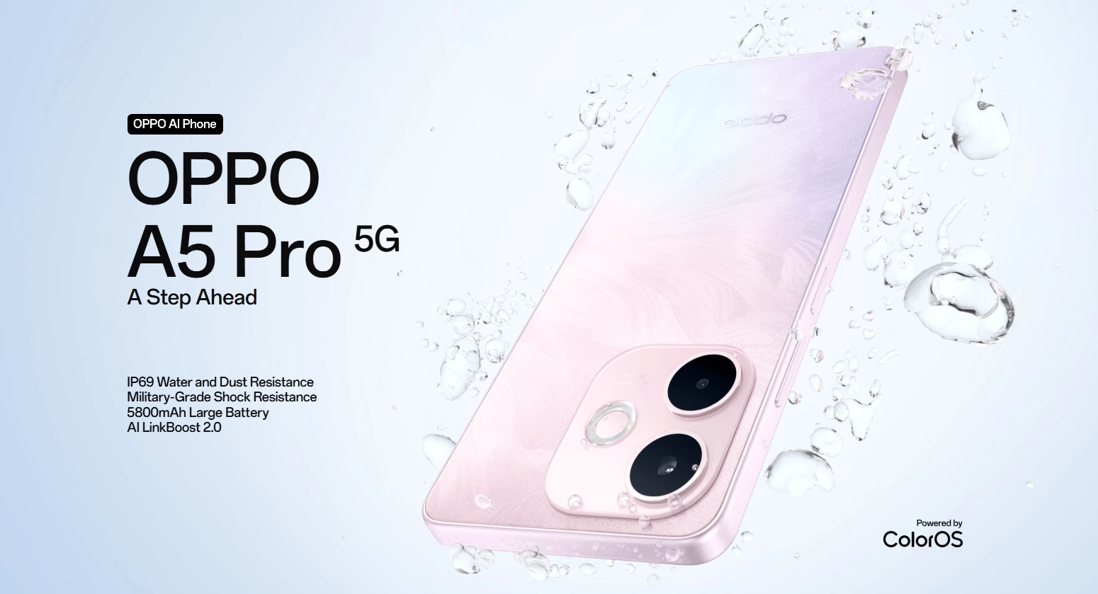 OPPO A5 PRO (5G) | 12(6+6GB) + 128GB | 2 Years OFFICIAL OPPO Warranty | IP69 Water&Dust ...