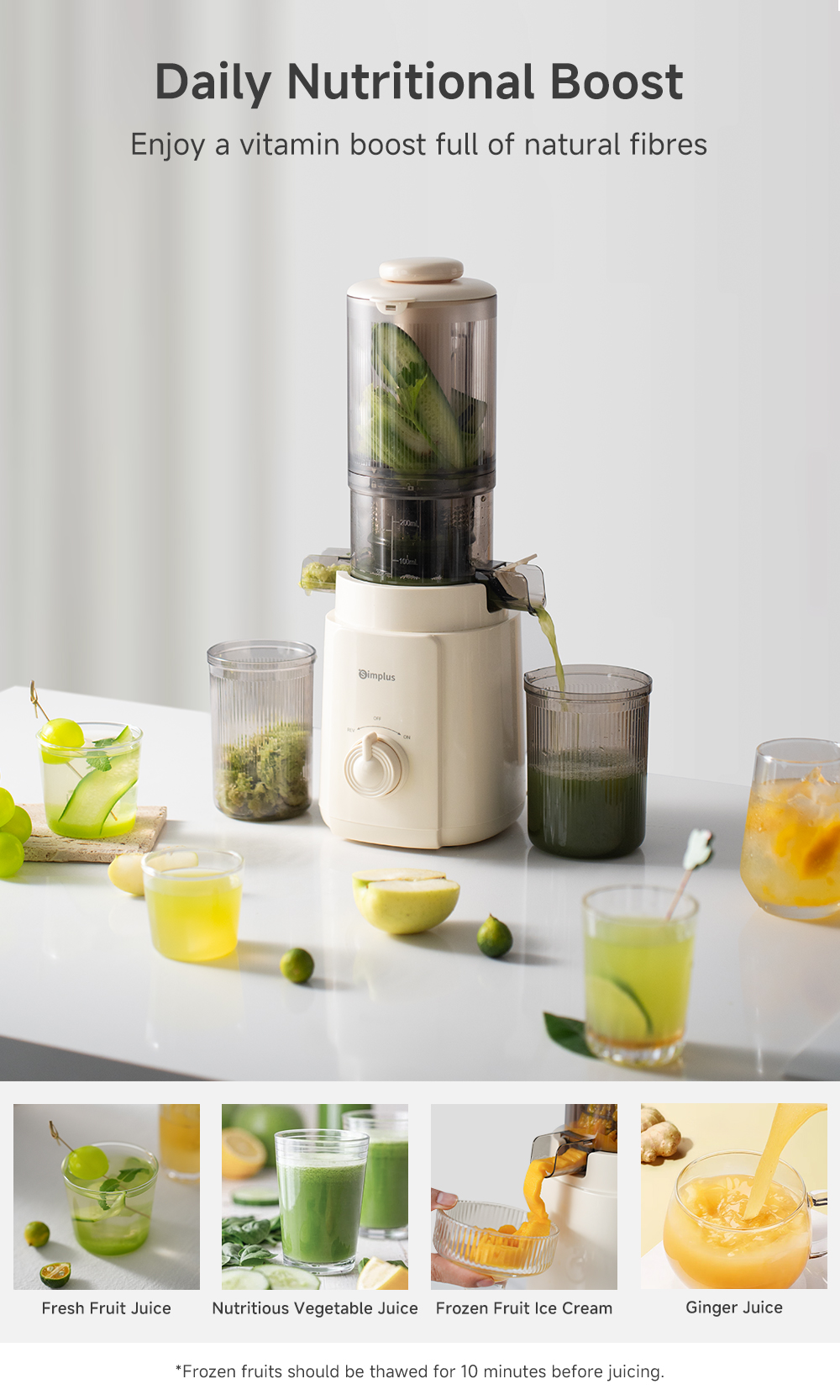 Simplus Cold Press Juicer Slow Juicer丨1.2L Large Capacity丨Upgrated ...