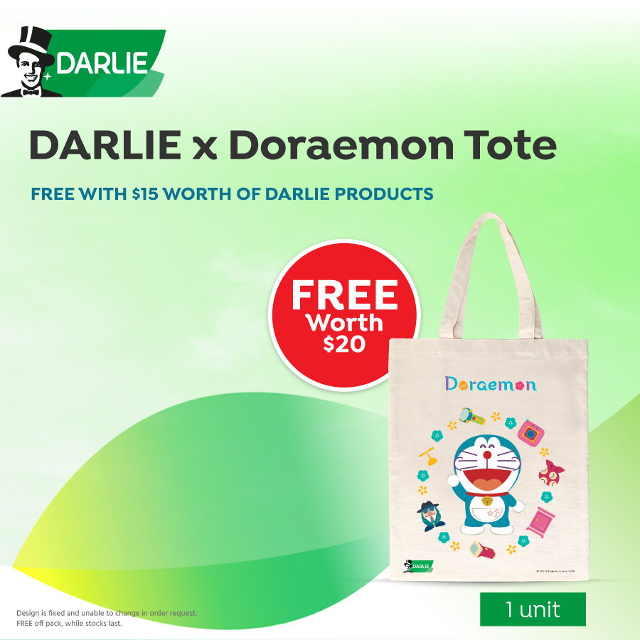 [Shopee GWP] DARLIE x Doraemon Tote (Circle) | Shopee Singapore