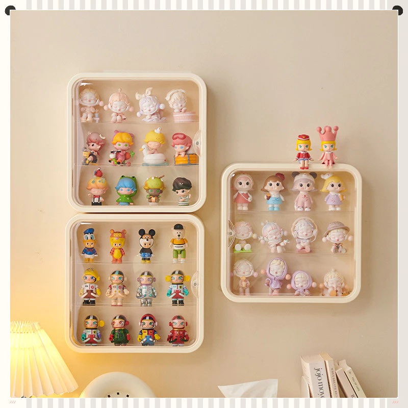 SG Wall Acrylic Popmart Display 3 Layers Blind Box Figurines Display ...