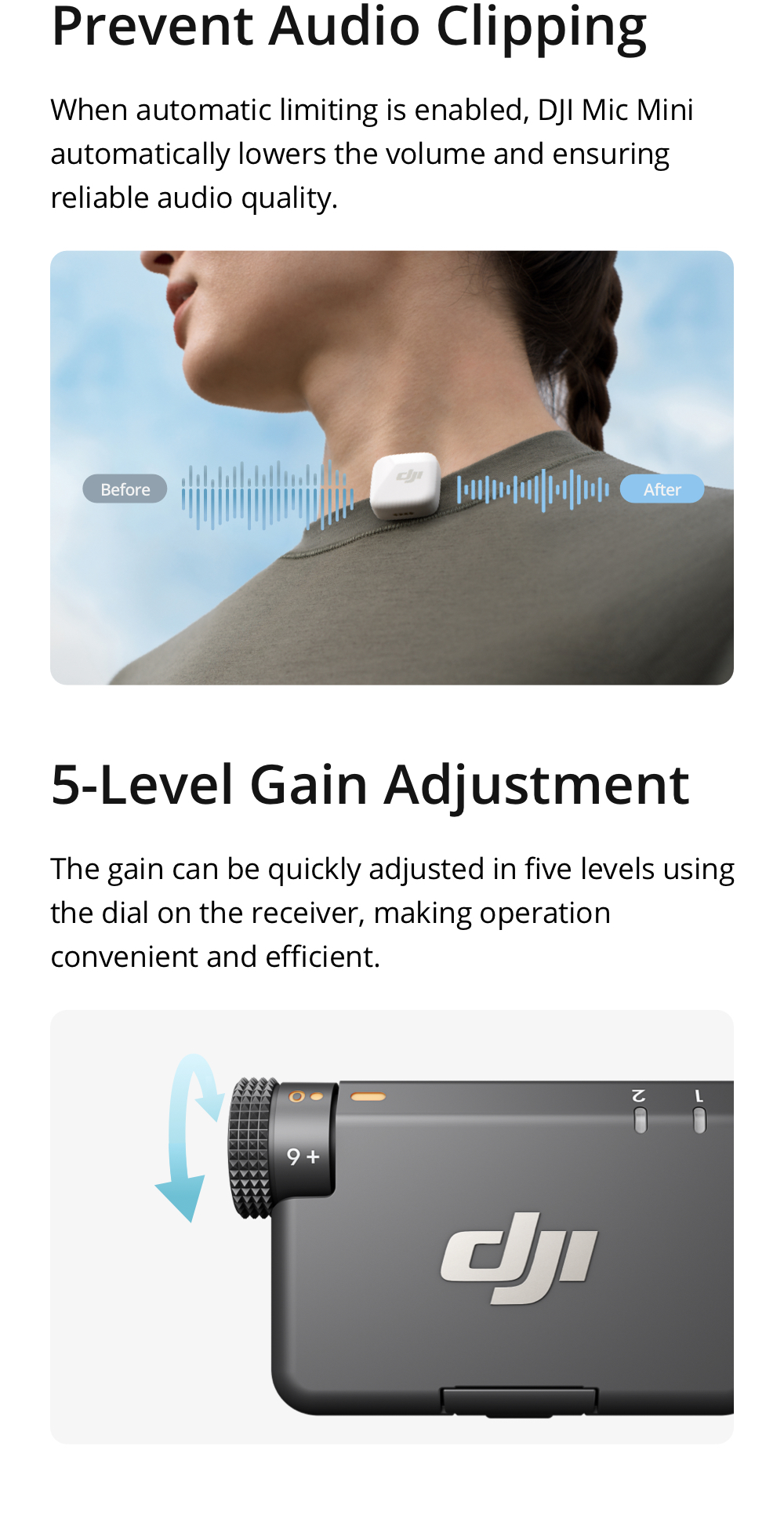 DJI Mic Mini - Ultralight, Discreet Microphone | 11.5h Operating Time ...