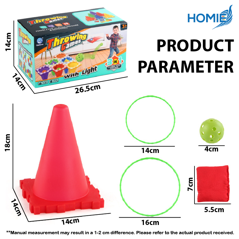 HOMIE 3-in-1 Throwing Games with Light/Ice Cream Cone Game for Kids ...