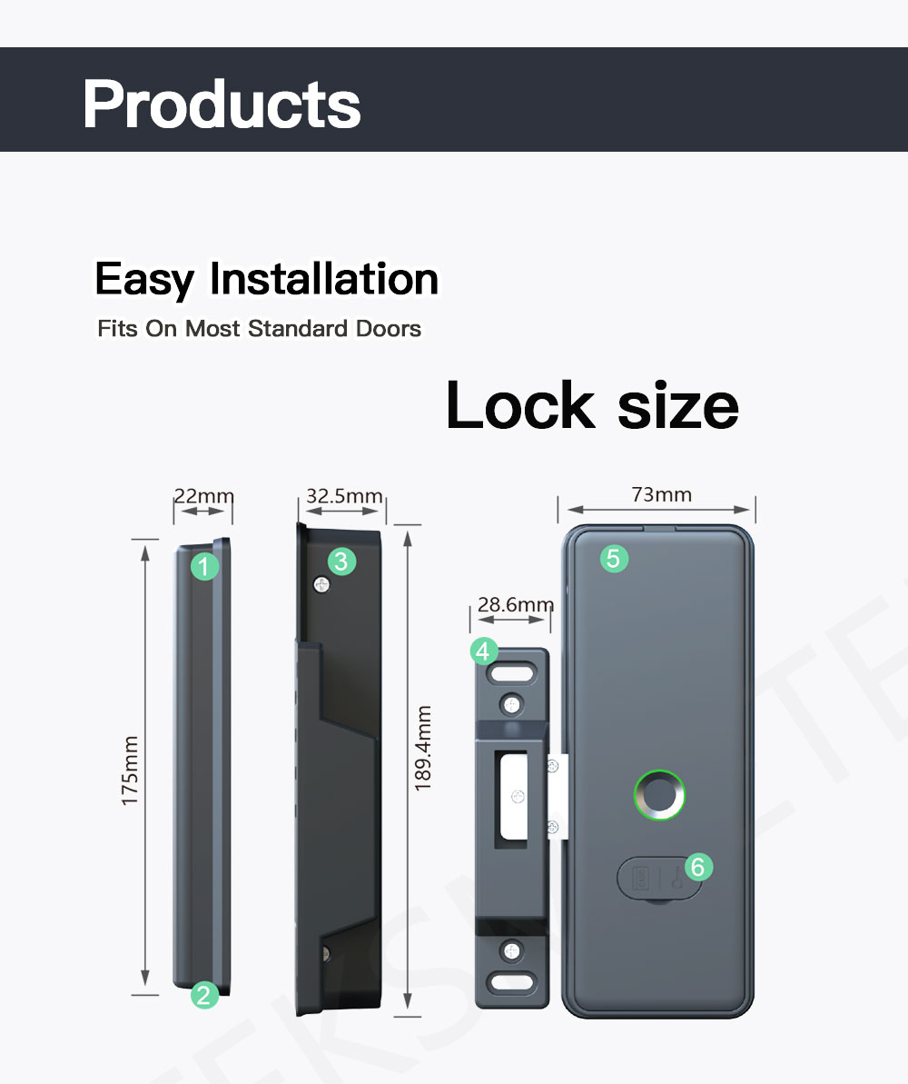 Digital lock metal gate HDB Door Lock Smart Fingerprint Grill Gate Door ...