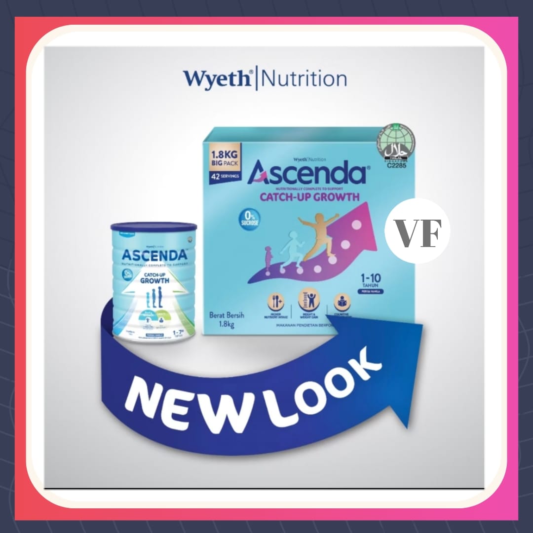 ASCENDA Catch-Up Growth Formula Milk 1-10 Years Old 600g / 1.8kg Refill ...