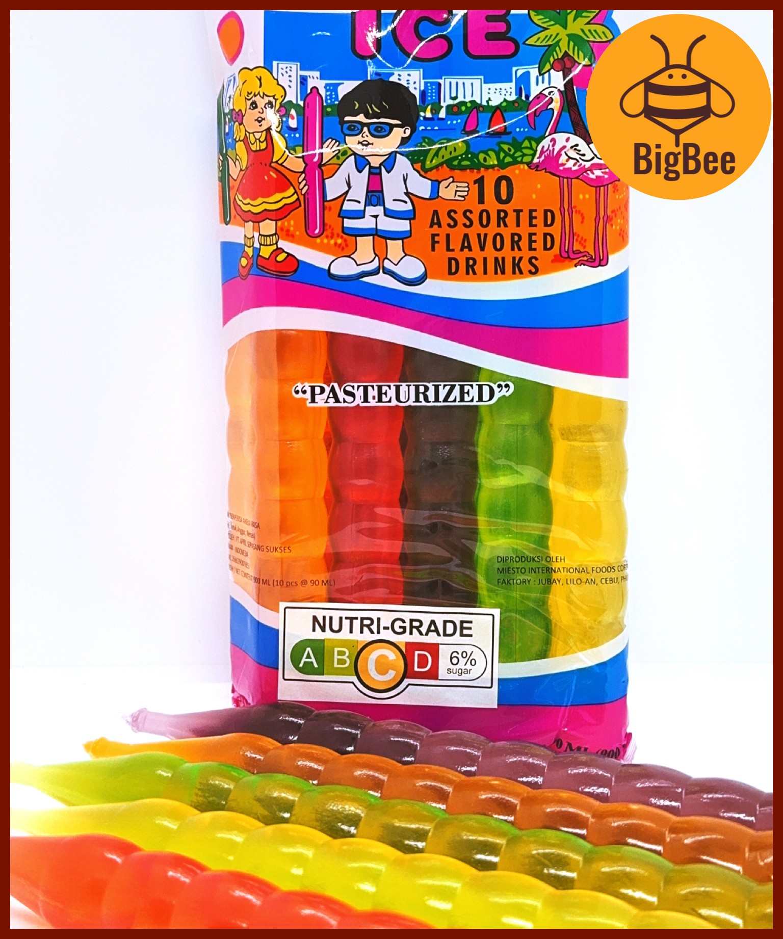 Bee Miami Ice Pop - 90mlx10tubes (Halal) Assorted Flavored Drinks ...