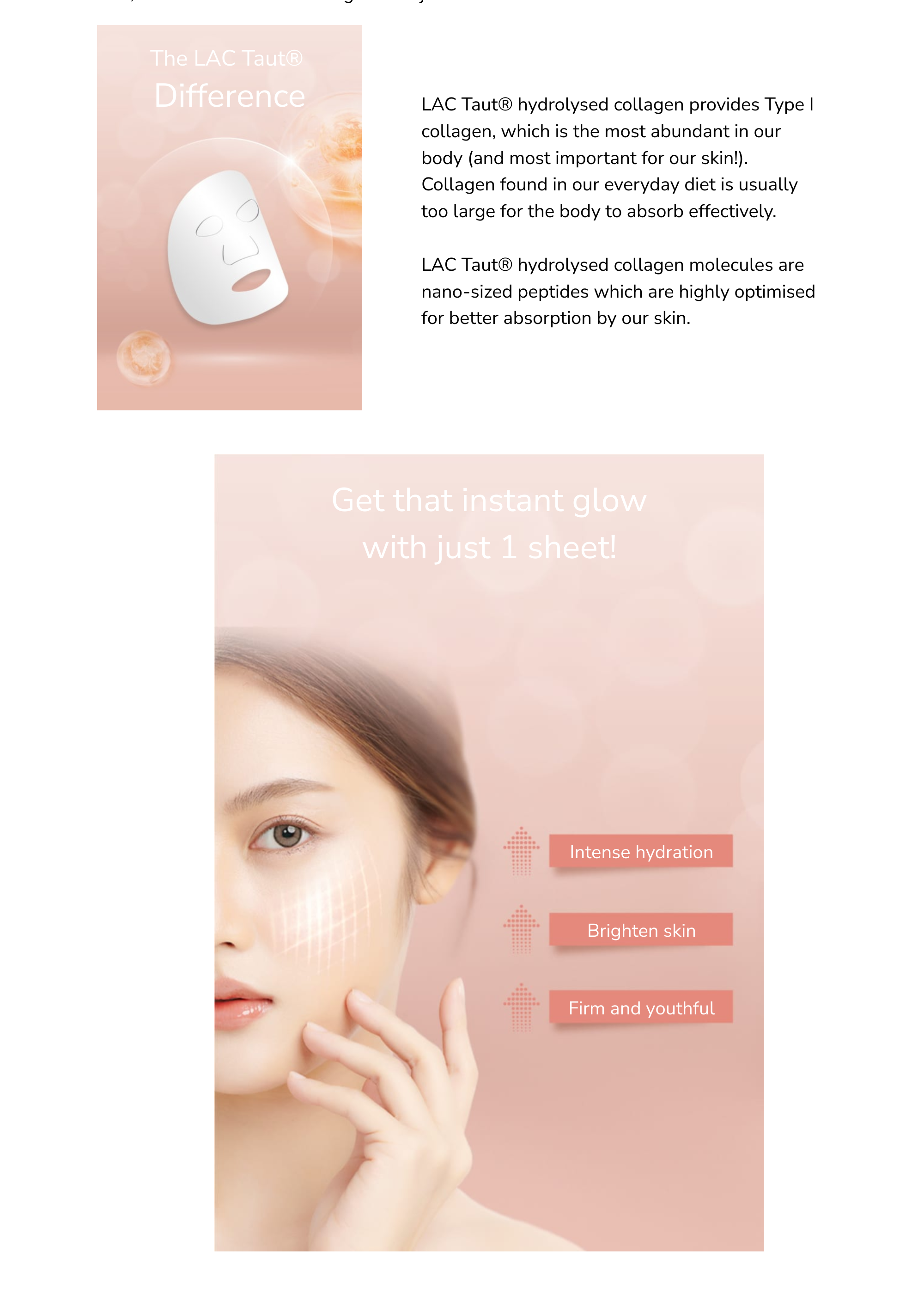 [LAC TAUT] Radiance+ Premium Collagen Mask (5 pcs per box) | Shopee ...