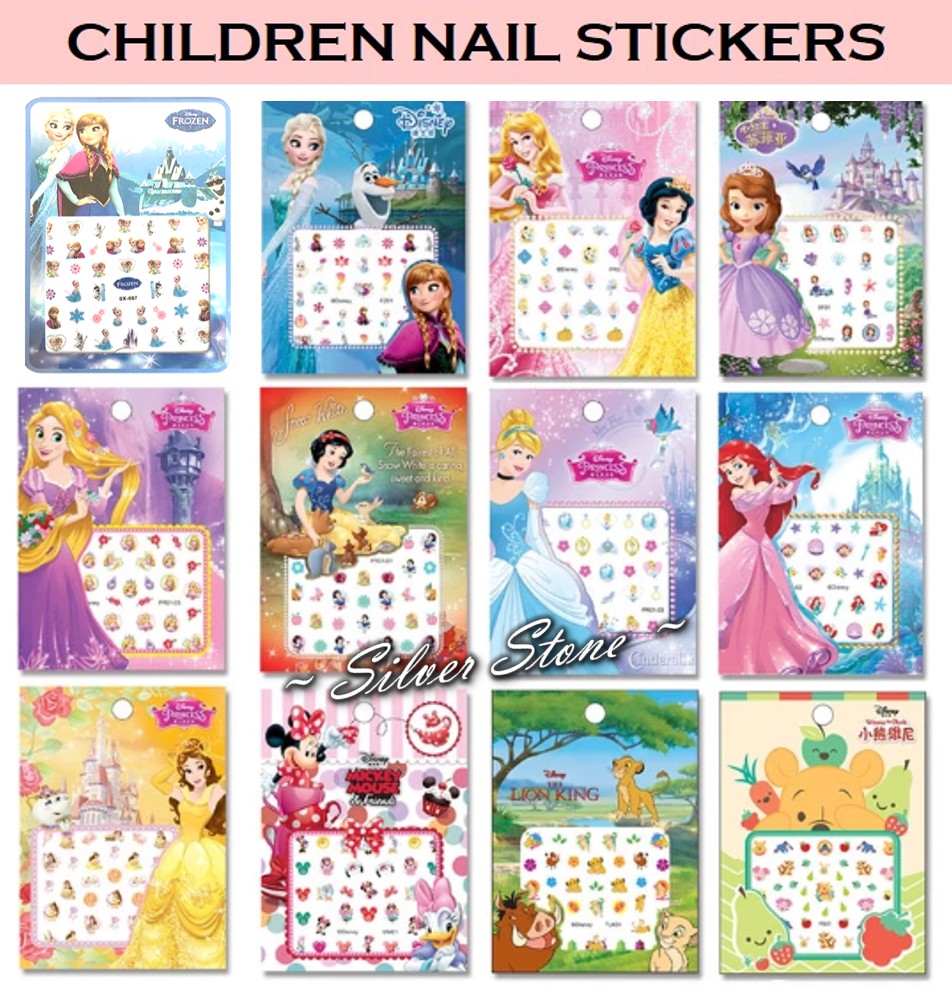[SG READY STOCK] Girl Waterproof Kids Nail Stickers Cute Children ...