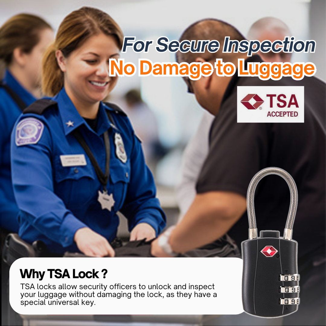 mixshop TSA Luggage Wirelock, Travel, Backpack, Suitcase, Anti-theft ...