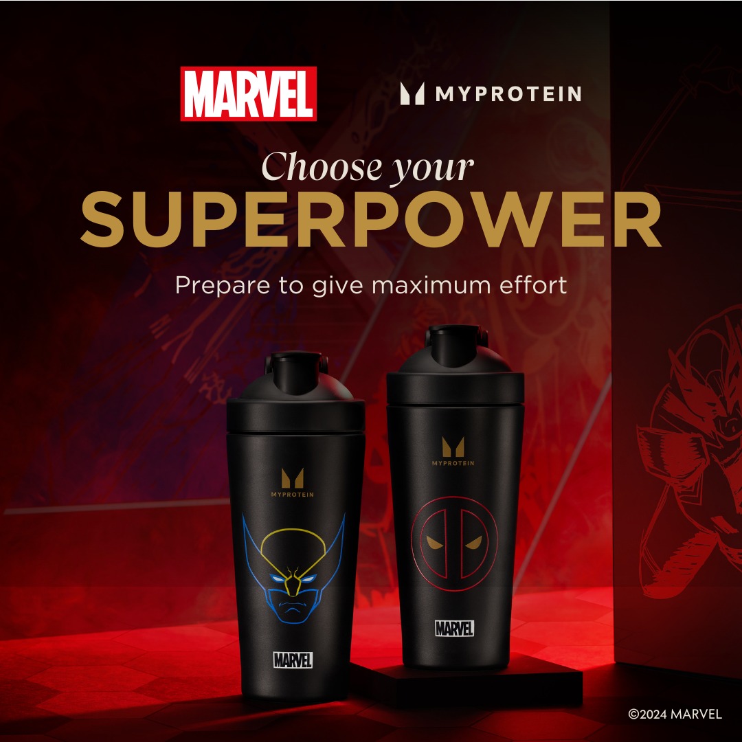 Myprotein X Marvel Metal Shaker Bottle | Shopee Singapore