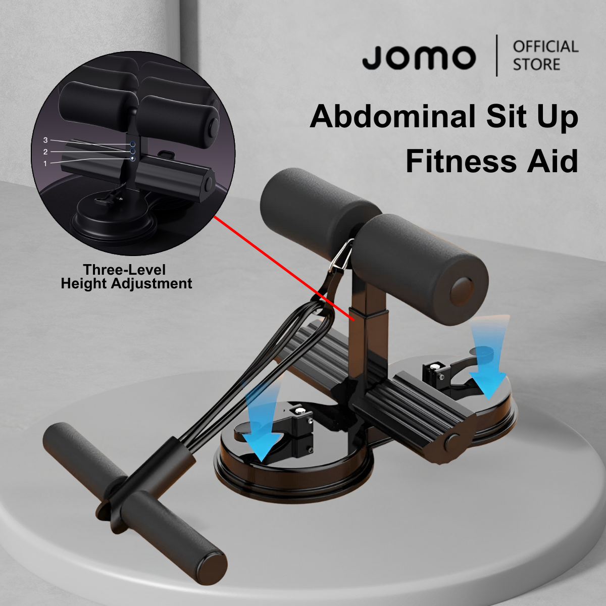 2026 Upgraded JOMO Abdominal Sit Up Aid Upgraded Triple Suction Cups ...