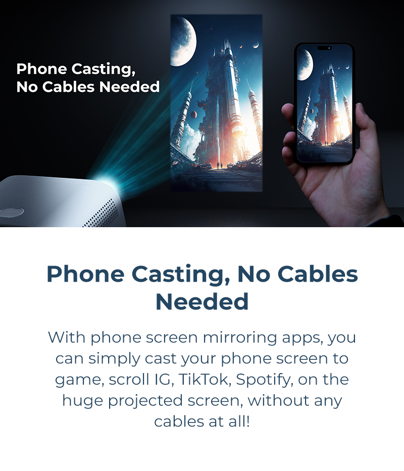 [Official Store] LUMOS FLOAT Home Cinema Projector | Shopee Singapore