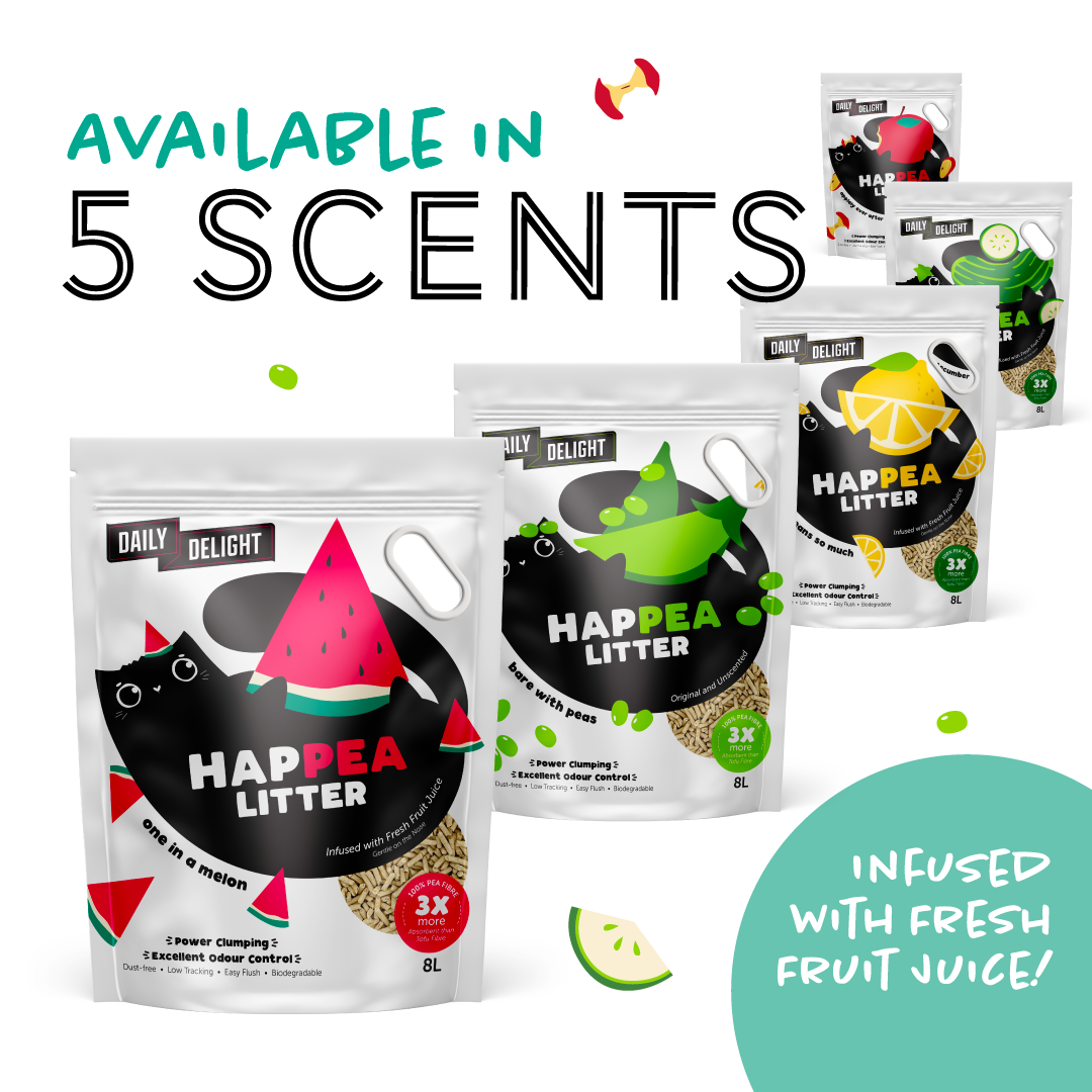 Daily Delight HAPPEA Cat Litter 8L | Pea Litter, Dust Free Litter ...