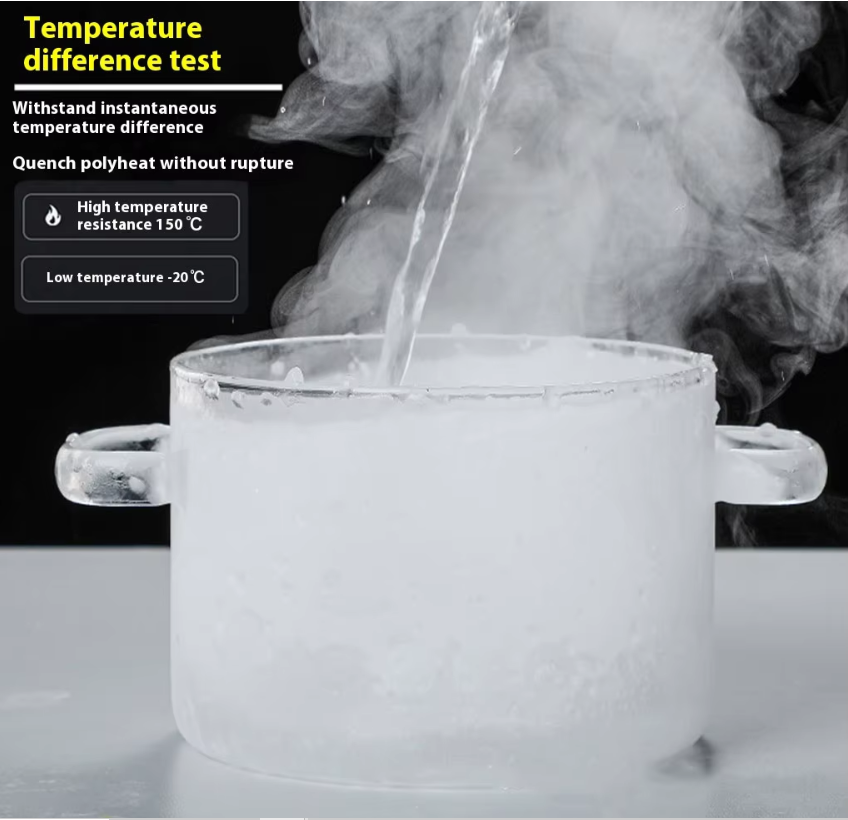 Glass Saucepan Stove Pot Transparent Borosilicate Glass Cooking Pot ...
