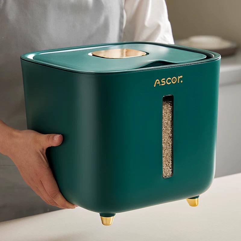 💯SG Ready Stock Rice Storage Box Grain Container Household Cereal Rice ...