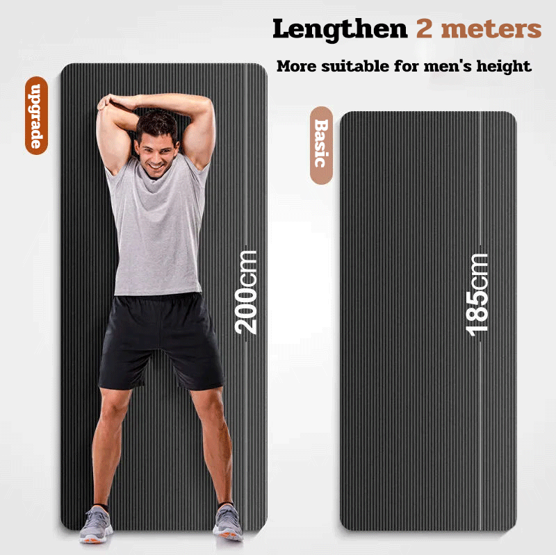 15/20MM Thick Yoga Mat Men's Fitness Mat Beginner Sports Exercise ...