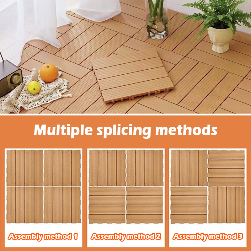 【HM】SG Wooden DIY Decking Tile Interlocking Artificial Grass Mat ...