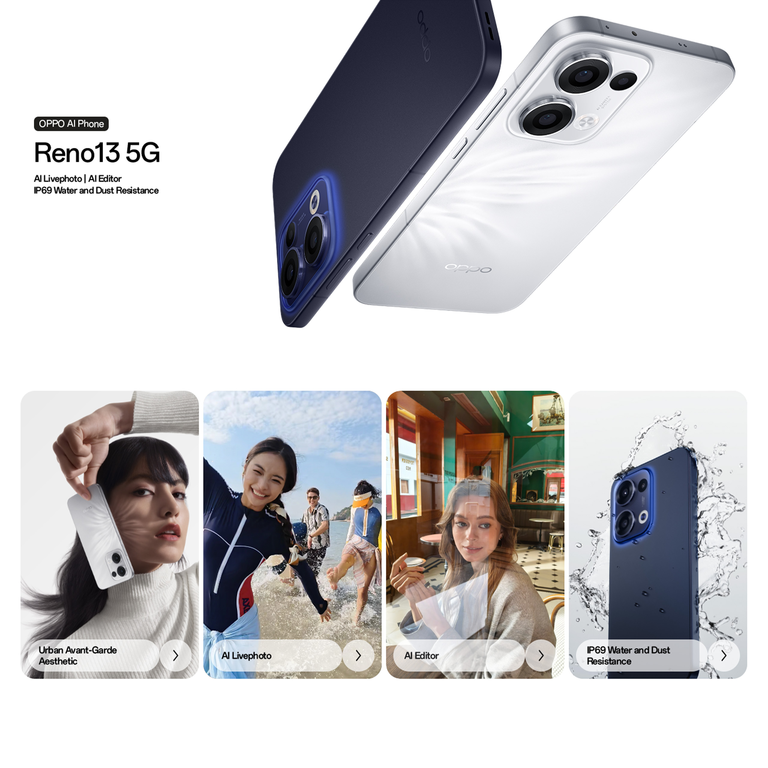OPPO Reno13 5G 24(12+12GB)+256GB / IP69 Resistance / 5600mAh Battery ...