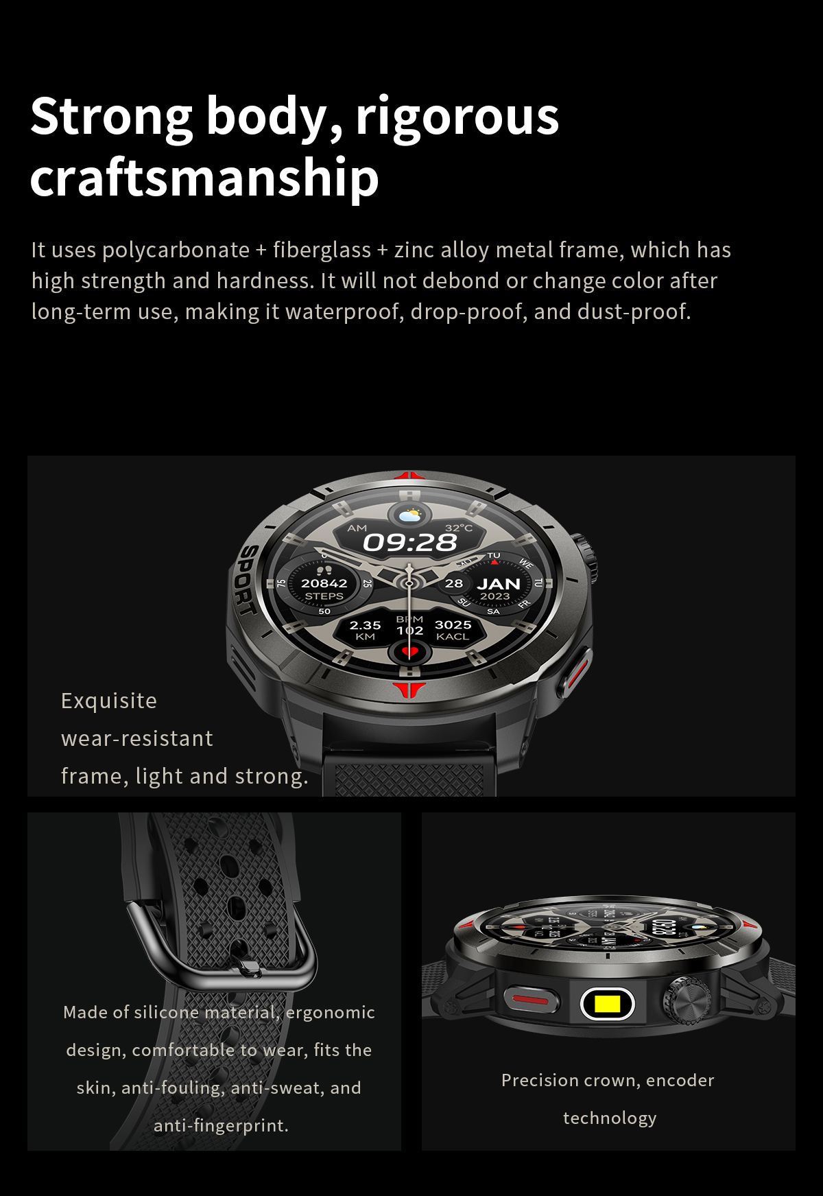 【New GPS】Aolon Navi R4 Amoled Smart Watch Dual-frequency GPS 6 ...