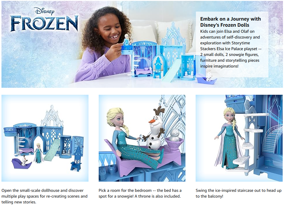 Disney Princess Toys, Storytime Stackers Elsa Ice Palace, Stackable ...