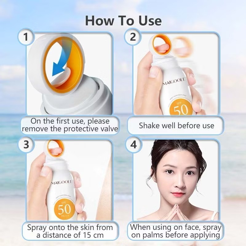 (FOREVER PREMIUM) SPF50PA+ 150ml Outdoor Sunscreen Spray Locks Makeup ...