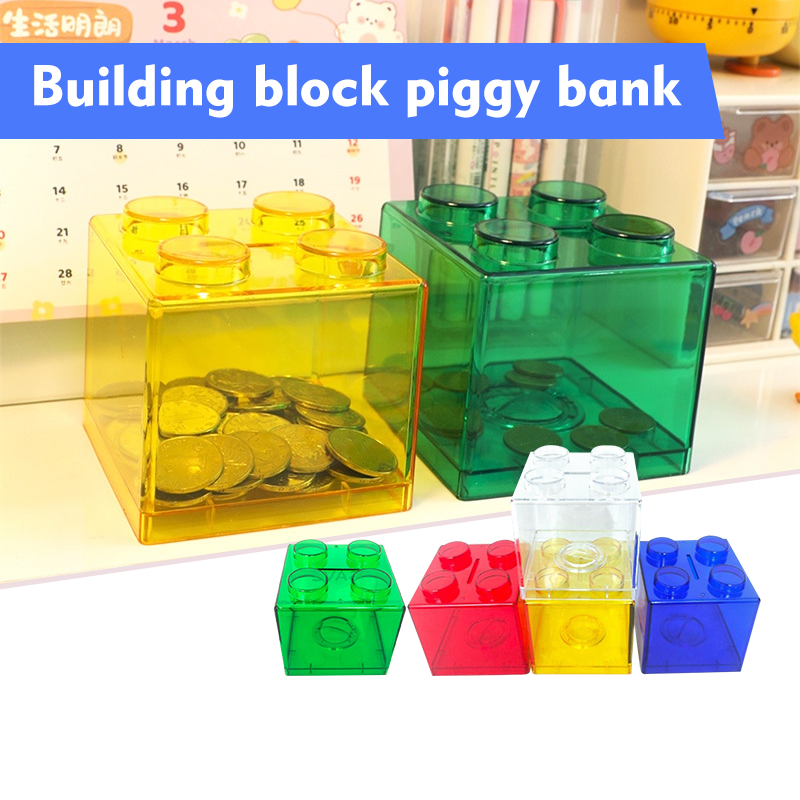 Lego Coin Box/Piggy Bank/Saving Box/Stackable Design, Large Capacity ...