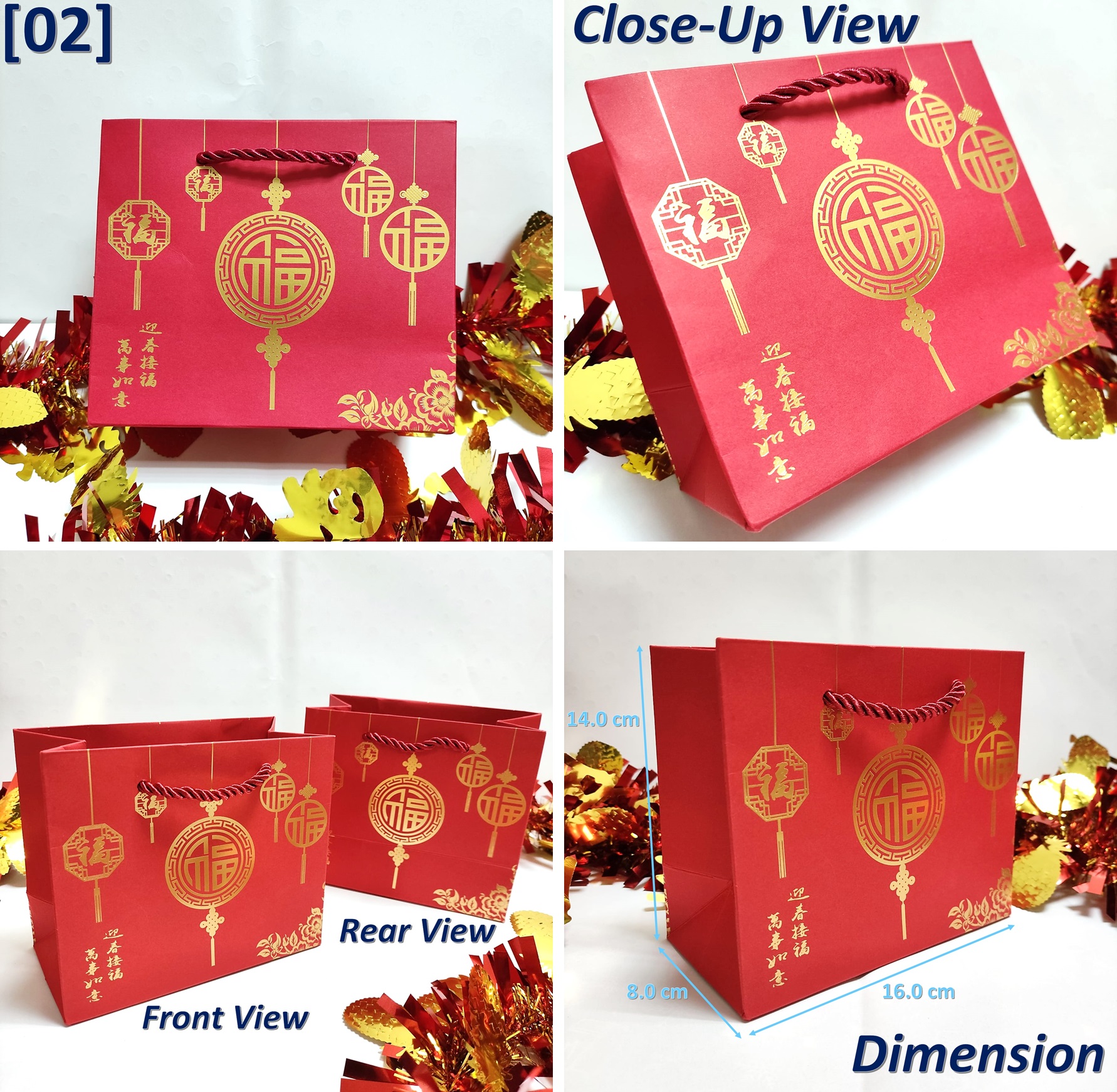 [S] [PB 12] CNY Mandarin Orange Bag | CNY Bag | Chinese New Year Paper ...