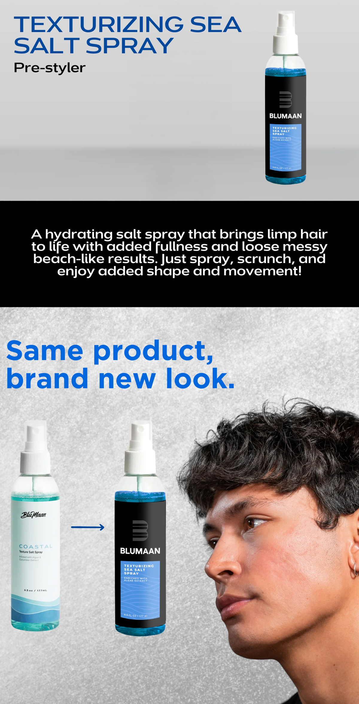 Blumaan Texturizing Sea Salt Spray (Formerly Coastal Texture Salt Spray ...