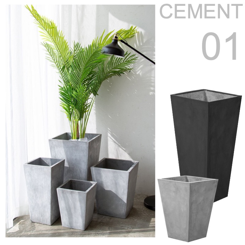 GREY Cement Pot Fibreglass Pot Fiberglass Planter Pot Flower Plant Pot ...