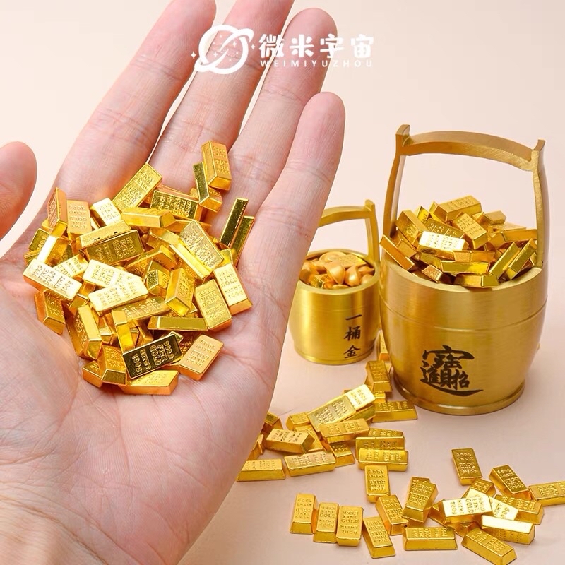 [Sg Ready Stocks] Fortune Wealth Bucket Barrel Of Gold With Blessing ...