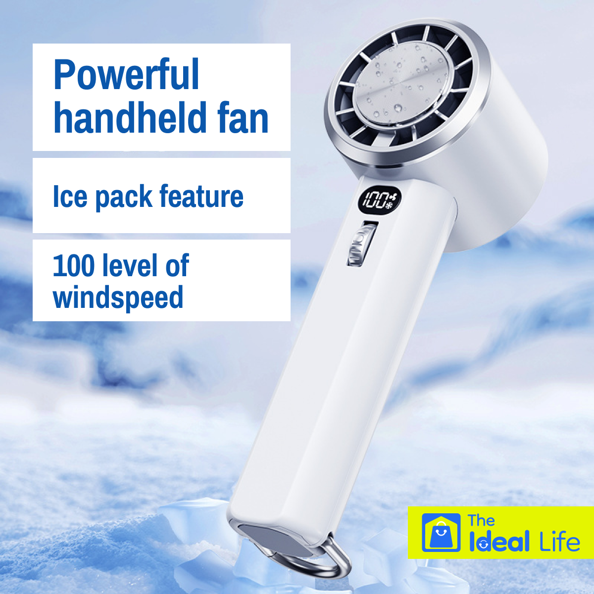 Mini Handheld Fan High Speed Cooling Turbo Fan 100 Speed Adjustable Jet ...