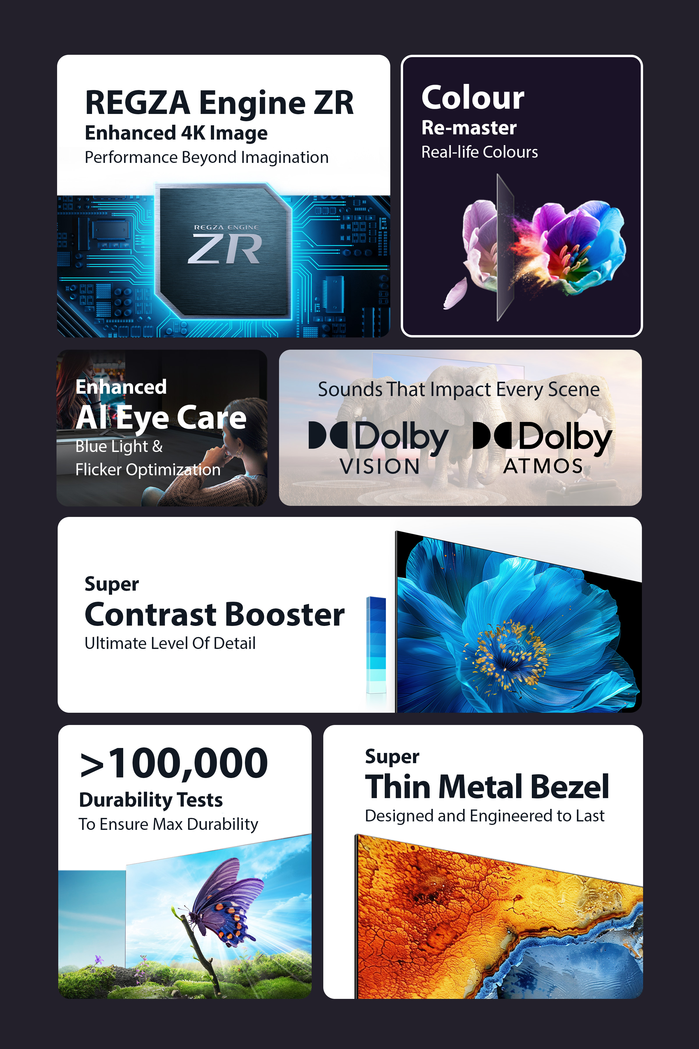 Toshiba E330NP 43 Inch 4K UHD Smart TV | Dolby Vision & Atmos | REGZA ...