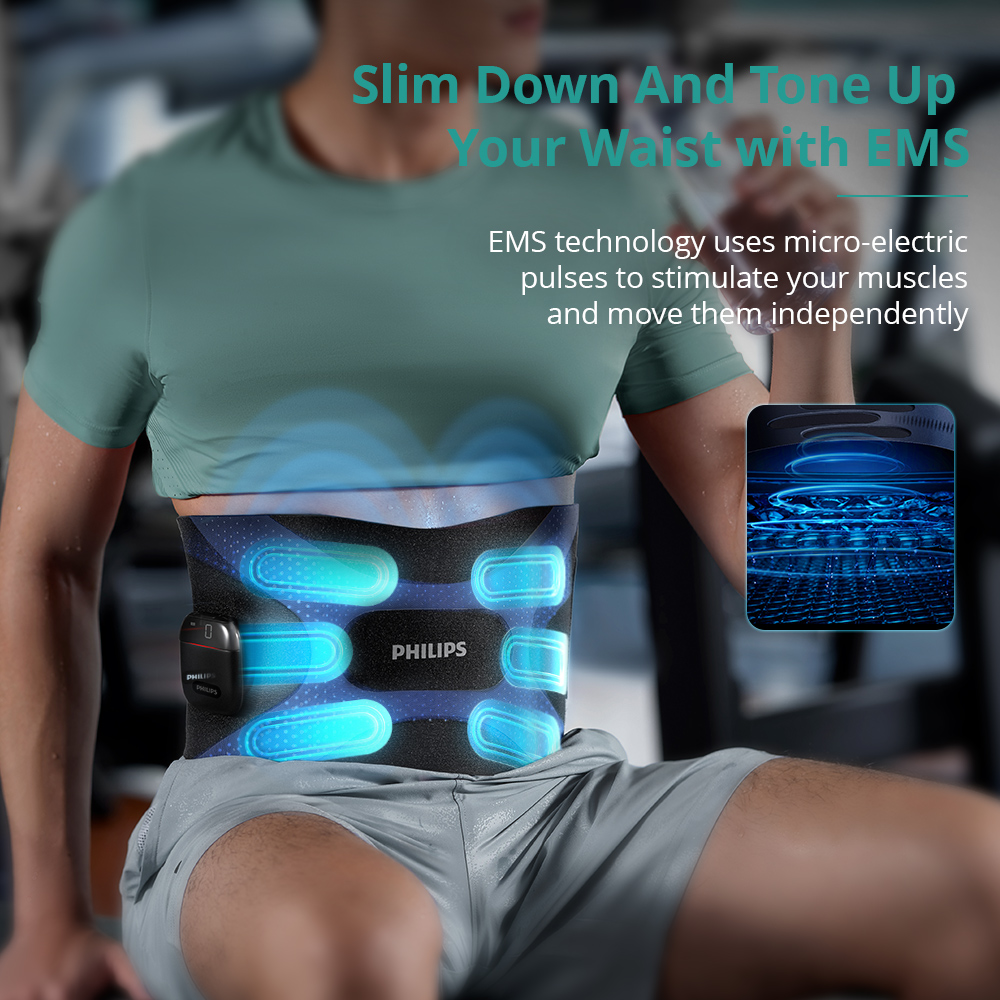 【Hot Sale】Philips Slimming Belt Waist Trainer EMS Heated Waist Belt ...