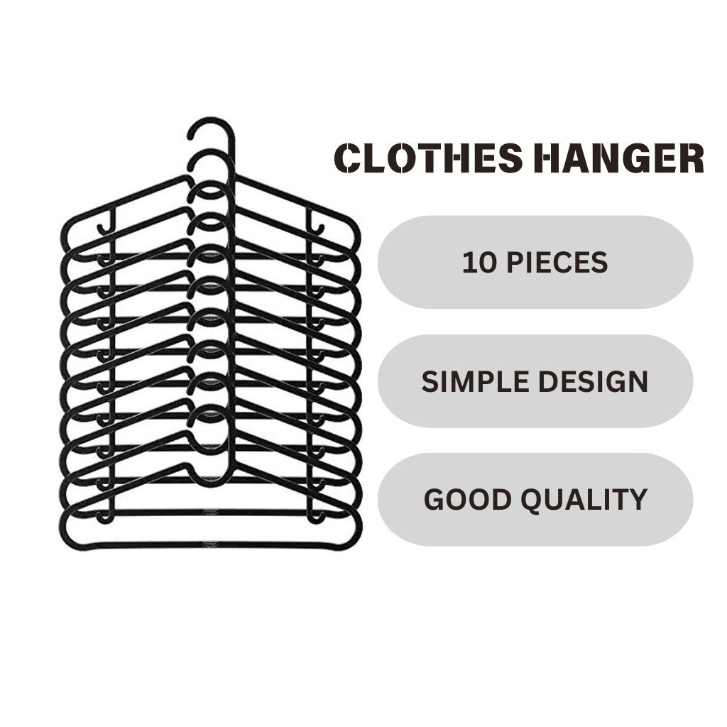 (FOREVER $2) Set of 10 Clothes Hangers Minimalistic Modern Wardrobe ...