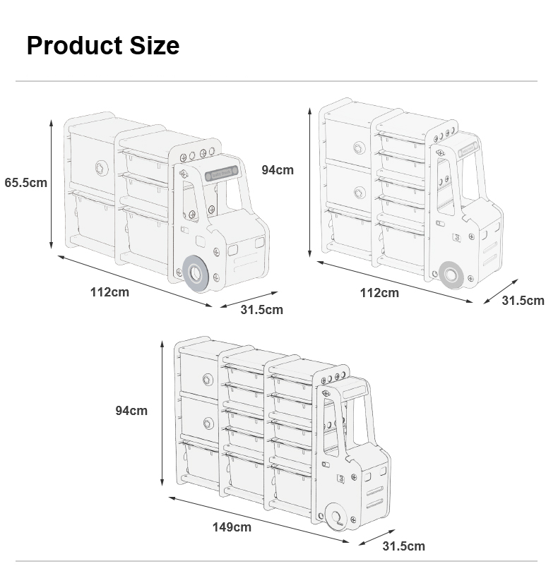 SGSTOCK -Kids Toys Storage Space Saver Storage Box Storage Cabinet ...
