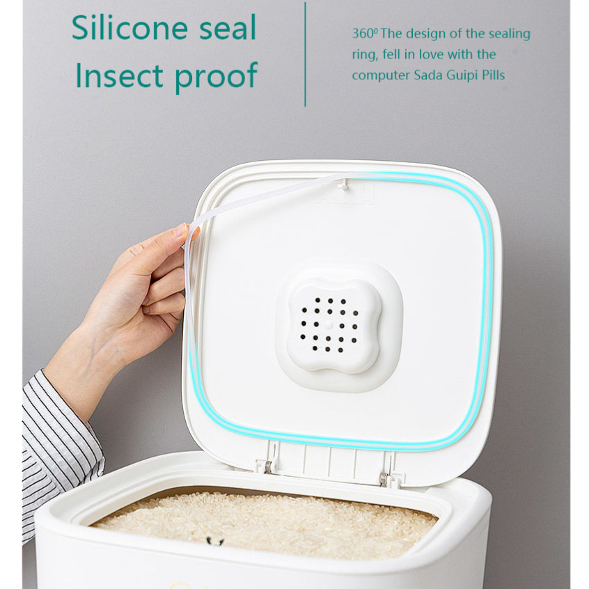💯SG Ready Stock Rice Storage Box Grain Container Household Cereal Rice ...