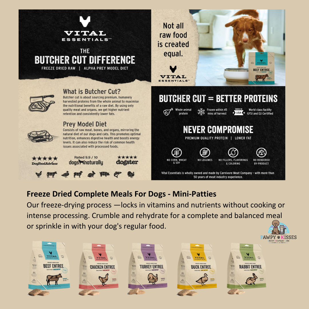 [MIX&MATCH] Vital Essentials Freeze Dried MINI PATTIES Complete Meals ...
